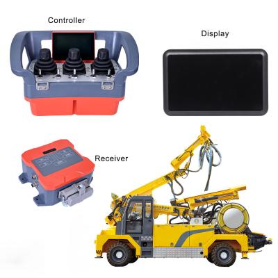 China Wireless Remote Control System for Wet Spray Machinery - 100m Range with Pressure & Flow Control for sale
