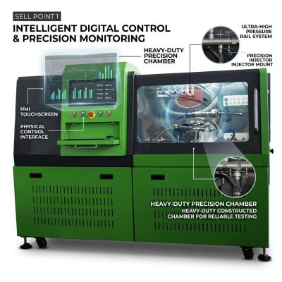 China CRB-D1500 Common Rail Pump Test Bench with Heavy-Duty Fan Cooling 50,000+ Operating Hours and Simplified PLC Control for sale