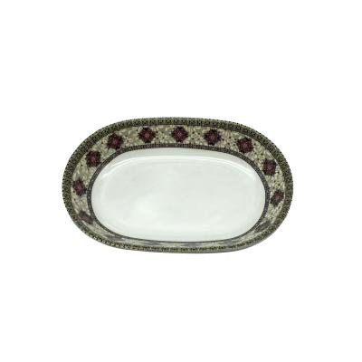China Rectangle 8 Inch Melamine Meat Plate For Home And Restaurant for sale