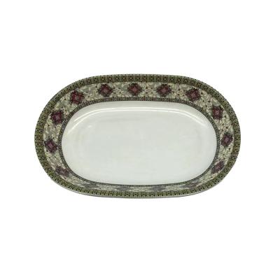 China Durable Melamine Camping Dinnerware Rectangle 9 Inch Melamine Plates SASO for sale