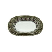 China OEM Melamine Plate Home Rectangle Flower Melamine Dinnerware Tasteless for sale