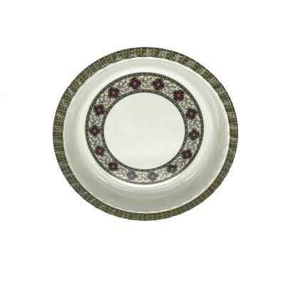 China Eco Friendly Unbreakable Melamine Dinner Plates Durable Melamine Soup Plate for sale