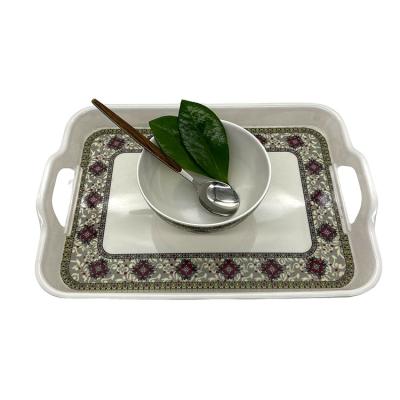 China 18 Inch Melamine Dinner Plate Tray Dinnerware Imitation Porcelain for sale