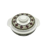 China Melamine Serving Bowl Set With Lid Tasteless Safety With Ripple FDA for sale