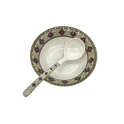 China Camping Outdoor Melamine Soup Bowl Imitation Porcelain Durable for sale