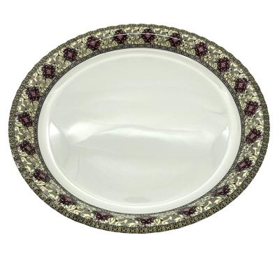 China Durable Melamine Plates Restaurant Supply / Scratch Resistant Dinner Plates BSCI for sale