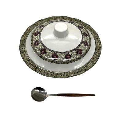China ODM Restaurant Melamine Bowl Lid 11 Inch Imitation Porcelain for sale