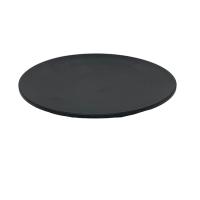 China Cafeterias Black Melamine Salad Plate Durable Imitation Porcelain for sale
