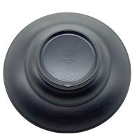 China 10 Inch Rice Melamine Soup Bowl Brim Shape Anti Scratch Matte Black for sale