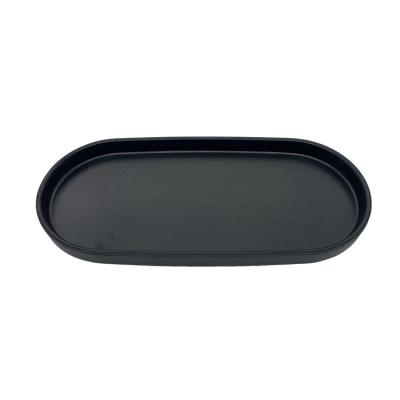 China School 9 Inch Melamine Salad Plate Anti Scratch Slate Sushi Serving Plate for sale