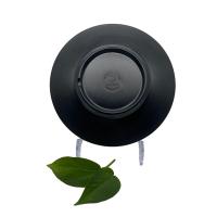 China 8'' Hotel Round Melamine Dinnerware Durable Matte Black Salad Plates CE for sale