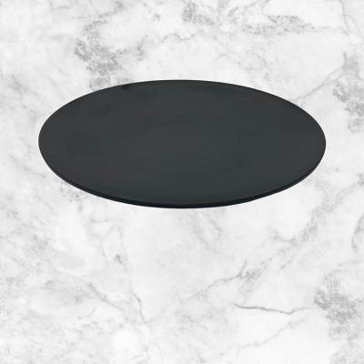 China Matte Black Round Plate Tasteless Melamine Plate Set Dinnerware for sale