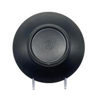 China Matte Black Round Plate Tasteless Melamine Plate Set Dinnerware for sale