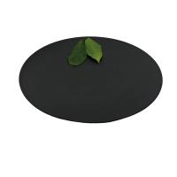 China Home Matte Black Melamine Plates Round Dinnerware Plate Set 13'' for sale