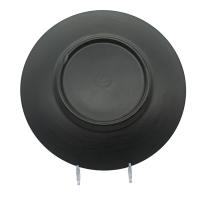 China Home Matte Black Melamine Plates Round Dinnerware Plate Set 13'' for sale