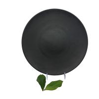 China Camping Matte Black Melamine Salad Plate 14'' Non Toxic Round for sale