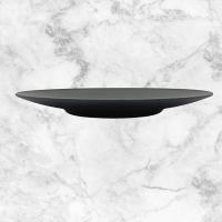 China Camping Matte Black Melamine Salad Plate 14'' Non Toxic Round for sale