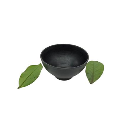 China Camping Melamine Round Bowl / Black Bowl 5'' Tasteless Durable for sale