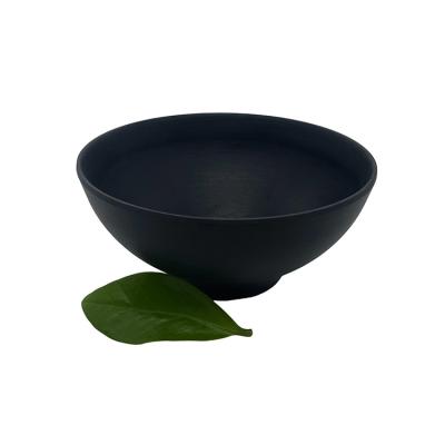 China Home Matte Black Melamine Soup Bowl Dinnerware 8'' Deep Round for sale