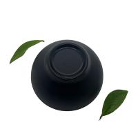 China Home Matte Black Melamine Soup Bowl Dinnerware 8'' Deep Round for sale