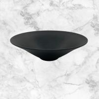 China Restaurant Melamine Ramen Bowls Black Matte Round Jar Shape 10'' for sale