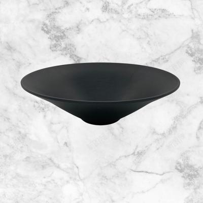China Restaurant Melamine Ramen Bowls Black Matte Round Jar Shape 10'' for sale