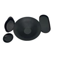 China Restaurant Melamine Ramen Bowls Black Matte Round Jar Shape 10'' for sale