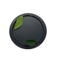 China Matte Black Flate Melamine Dinner Plates Galaxy Pattern Customized Logo for sale