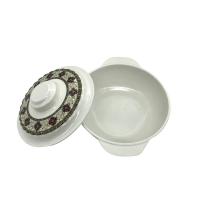 China Ripple Melamine Salad Bowl With Lid Non Toxic 7.5