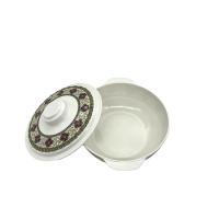 China Kitchenware Serving Melamine Bowl Lid Non Toxic Tasteless Ripple for sale