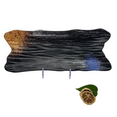 China Hotel / Restaurant Melamine Rectangle Plate Galaxy Melamine Dessert Plates for sale