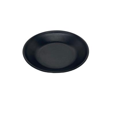 China 4'' Restaurant Melamine Sauce Dish Round Matte Black All Season for sale