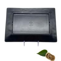 China OEM Home Rectangle Melamine Plates Melamine Matte Black Kitchen Plates for sale