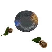 China Matte Black Restaurant Melamine Dinner Plates ​7'' Hot Pot Dinnerware for sale