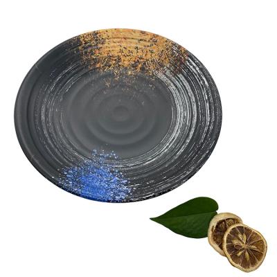China Black Personalized Camping Melamine Dinnerware Japanese And Korean Style for sale
