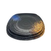 China 8.8'' Custom Melamine Dinner Plates Square Dinnerware Anti Scratch for sale