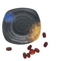 China Hot Pot Restaurant Supply Melamine Dinner Plates Dinnerware With Galaxy Pattern for sale