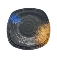 China Hot Pot Restaurant Supply Melamine Dinner Plates Dinnerware With Galaxy Pattern for sale