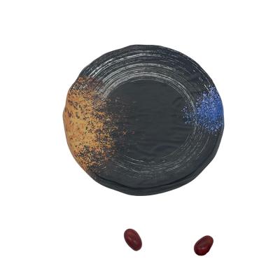 China Restaurant Personalised Melamine Round Plate Anti Scratch Galaxy Pattern for sale