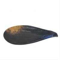 China Camping Melamine Soup Plate 12 Inch Drips Shape Plate Galaxy Pattern for sale