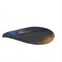 China Camping Melamine Soup Plate 12 Inch Drips Shape Plate Galaxy Pattern for sale