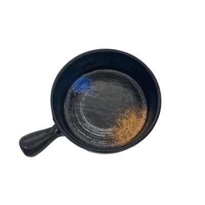 China 8.6'' Party Custom Melamine Soup Bowl with Handle Galaxy Pattern for sale