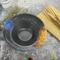 China Restaurant Plastic Ramen Melamine Soup Bowl With V Shape Galaxy Pattern for sale