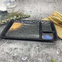 China BSCI Rectangle Melamine Dinner Plates 9.37inch All Season Indoor Use for sale