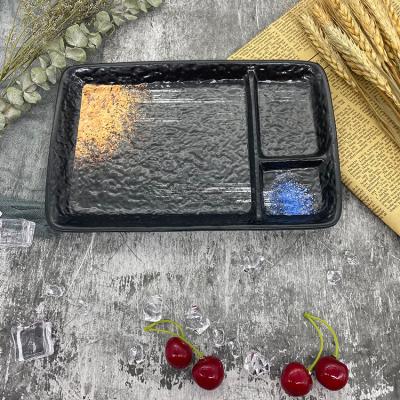 China BSCI Rectangle Melamine Dinner Plates 9.37inch All Season Indoor Use for sale