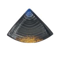 China 100% Matt Black Restaurant Dinner Japanese Melamine Sushi Plates Triangle 9.2