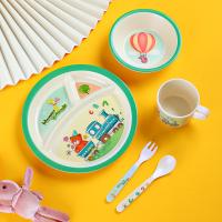 China Cute Cartoon Children'S Melamine Dinnerware Set Plate Bowl And Cup BPA Free for sale