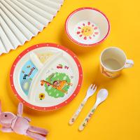 China Cute Cartoon Children'S Melamine Dinnerware Set Plate Bowl And Cup BPA Free for sale