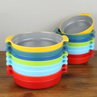 China Scratch Resistant Double Color Melamine Dinner Plates Dishwasher Colorful Dinnerware for sale