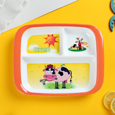 China Lead Free 100% Melamine Dinnerware Sets Stain Resistant Bamboo Fibre Material for sale